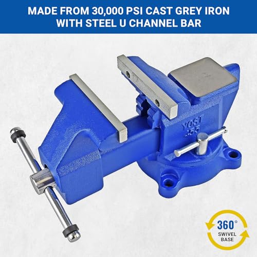 Yost Vises 455 Combination Vise | 5.5 Inch Jaw Width Heavy-Duty Utility ...