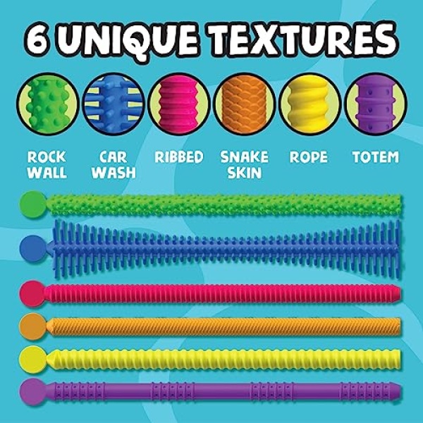 BUNMO Super Sensory Stretchy Strings 6pk | Calming & Textured Monkey ...