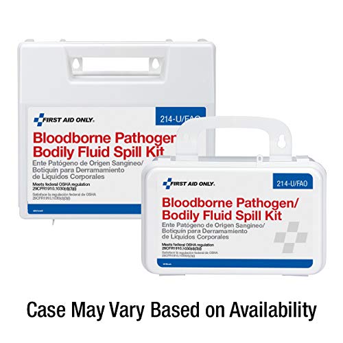 First Aid Only 214-U/FAO Body Fluid Clean Up Kit, 23-Piece Blood ...